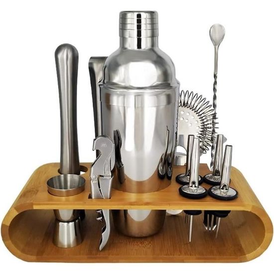 Cocktail Set Bar Kit Kit De Barman en Acier Inoxydable avec Barre De ...