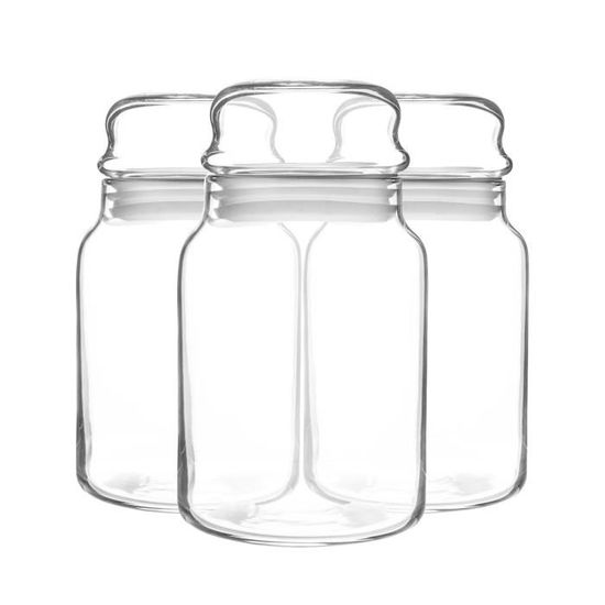 6x Blanc 890ml Sera Pot de Stockage en Verre - Cuisine Doux Bonbons ...