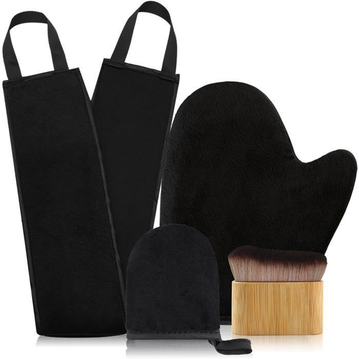 Self Tanning Application Kit 4-Piece Set with Back Applicator Mini Mitt ...