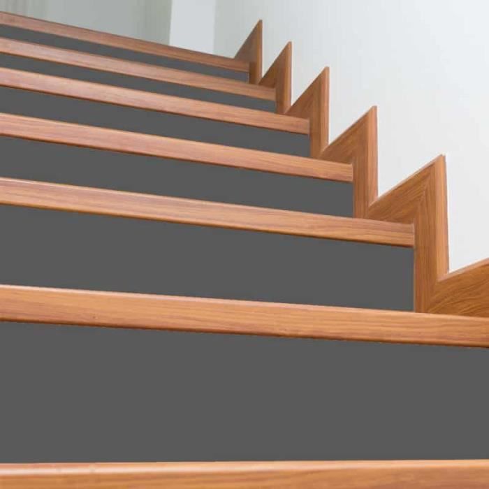 Contremarche à coller gris foncé mat 15 cm x 1 m Mat - Cdiscount Maison