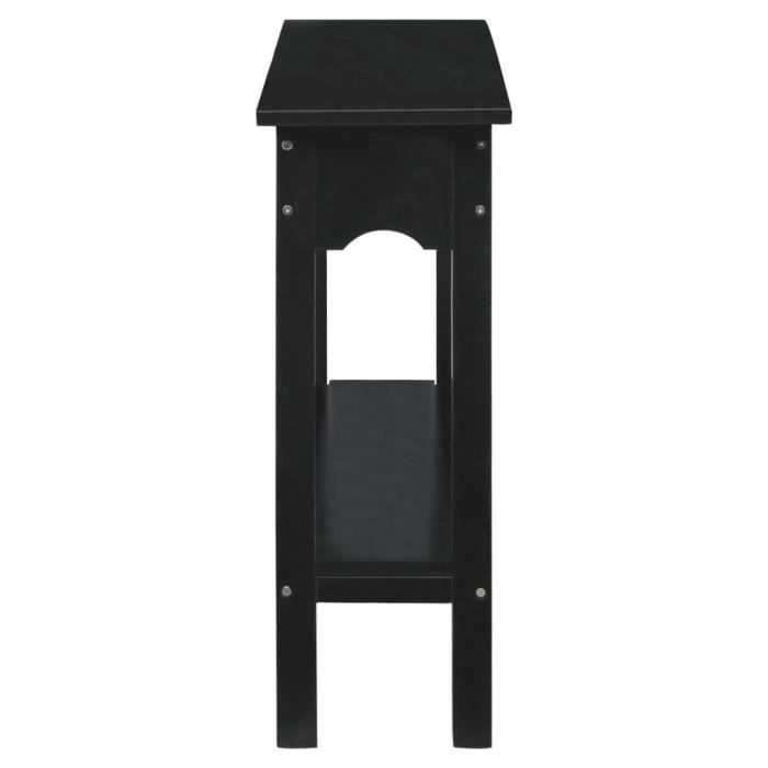 Akozon Table console noir 110x30x75 cm bois massif d'acajou ...