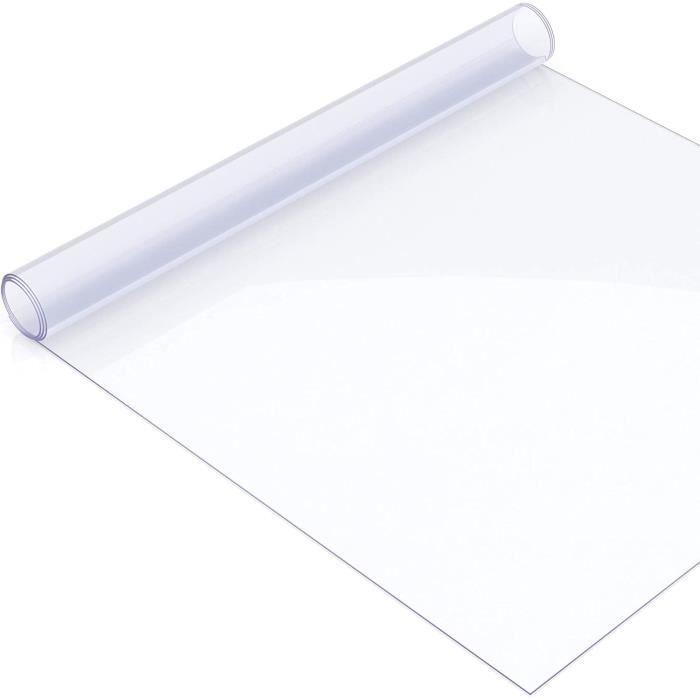 Nappe de protection de table transparente - 2 mm d’épaisseur - 70 cm de ...