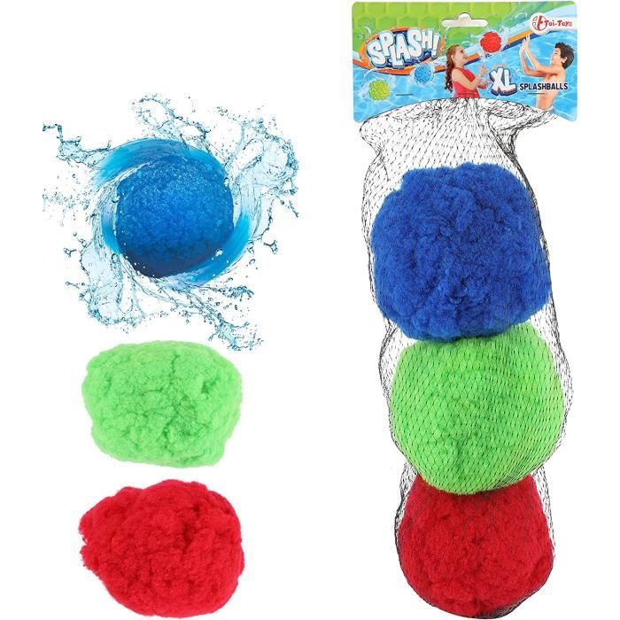 LIWI-Lot de 3 balles à eau réutilisables pour bataille d'eau extérieure ...