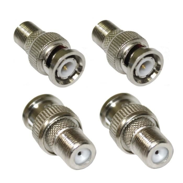 Adaptateurs BNC - AERZETIX - 4x Fiche F - Connecteurs vidéo - Femelle ...