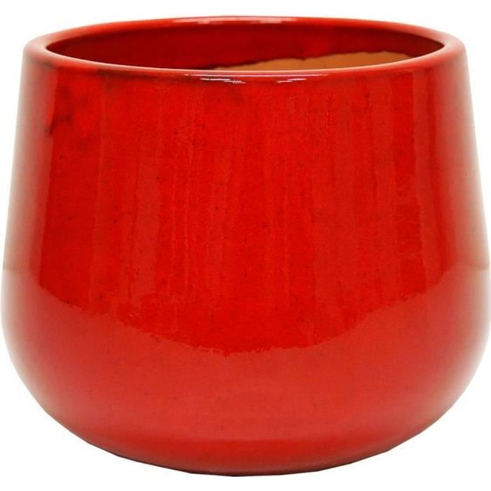 Cache pot Beauty rouge Goutte - Cdiscount Jardin