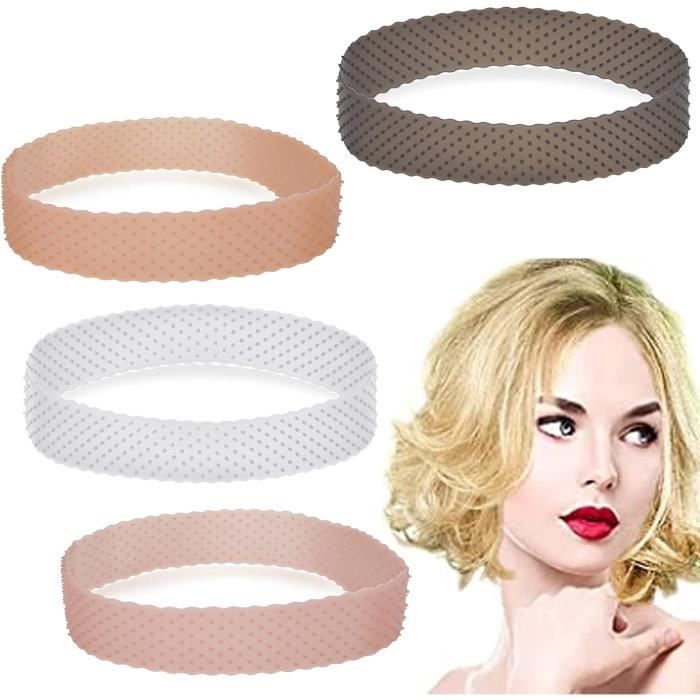 Lot De 4 Serre-Têtes Pour Femme En Silicone - Élastique - Réglable ...