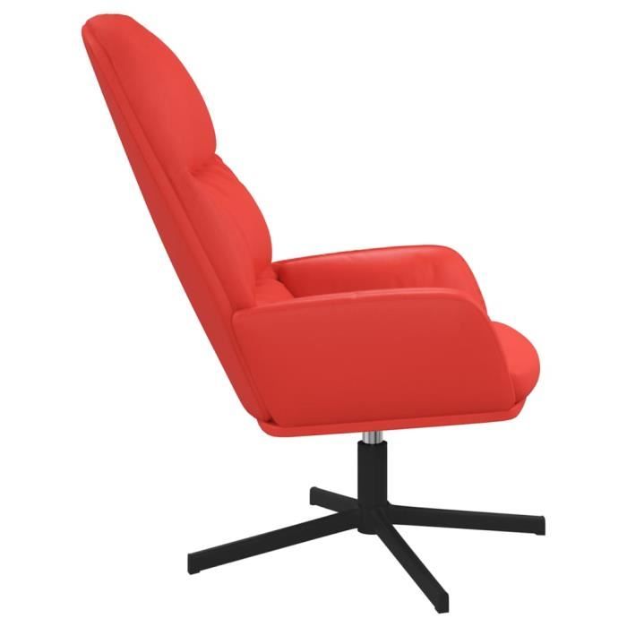CUQUE Chaise de relaxation Rouge Similicuir A341058 CQ003 - Cdiscount ...