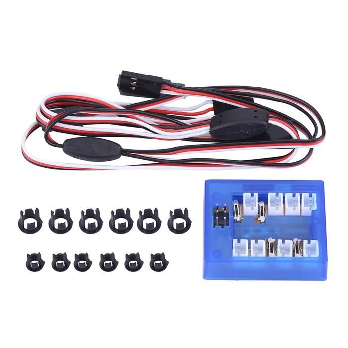 Fafeicy Lampe clignotante RC Système D'éclairage RC, 12 LED RC Lampe ...