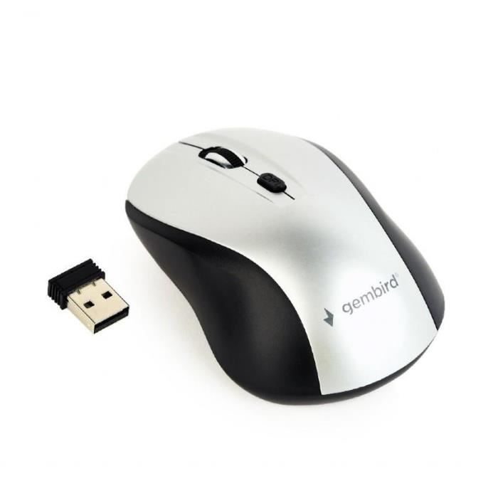 Souris sans fil - GEMBIRD - MUSW-4B-02-BS - Noir/argent - Confort - Précision - Cdiscount ...