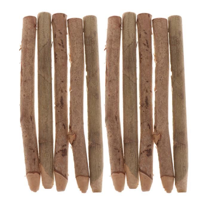 10 Pièces Bâtons en Bois Bâtonnets Bois Bricolage Artisanal Crème ...
