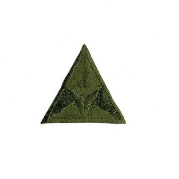 Écussons thermocollants - MDC - Mouche triangle brodé - Kaki - 2x2 cm ...