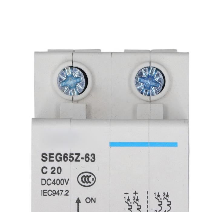 Minifinker Disjoncteur CC Disjoncteur miniature DC 2P 6KA 400V Commutateur d'air pour grille de ...