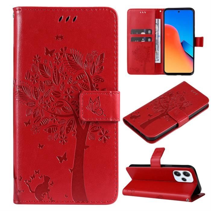 Coque Etui Xiaomi Redmi 12 4G/12 5G Etui a Rabat Cuir Portefeuille ...