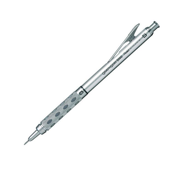 Portemine - PENTEL - GRAPHGEAR 1000 - 0,5 mm - manche métal - mécanisme ...