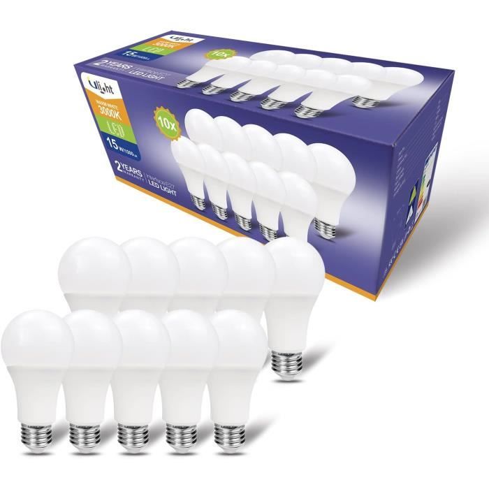 A65 Ampoule Led 15W Drop, Équivalent 120W Incandescent, Lumière Blanc ...
