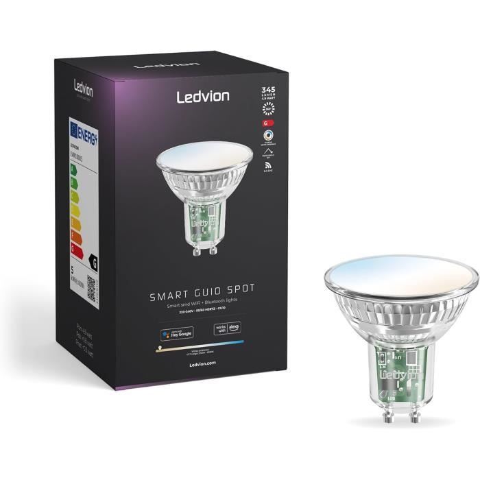 4X Smart Ampoule Led Cct Gu10, 2700 6000K, Lumière Connectée Wifi, Dimmbable, 5W, 345 Lumens ...