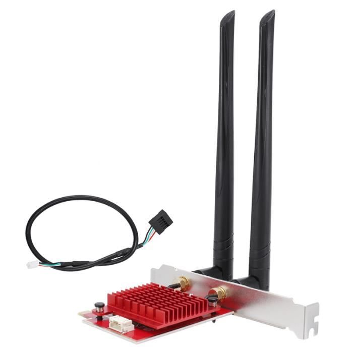 Carte RéSeau WiFi6 PCIE Intel AX210 Carte Wi-Fi 5400 Mbps Adaptateur WiFi Sans Fil 802.11AX WI ...