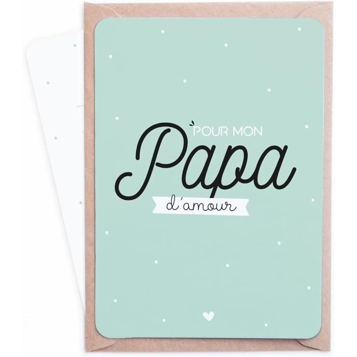 Carte Papa - Pour mon Papa d'Amour | Livrée avec Enveloppe Kraft ...