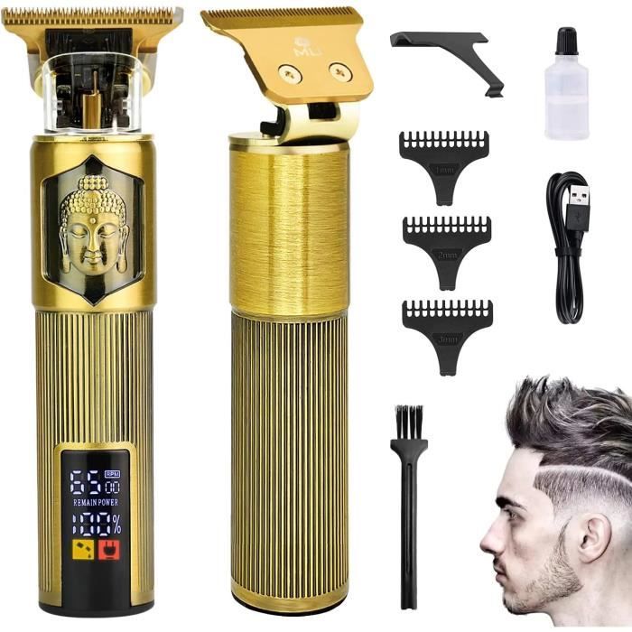 Tondeuse Barbe Homme, Tondeuse Cheveux Hommes, Imperméable Ip54 Avec Écran Lcd Pro Usb T-Blade ...