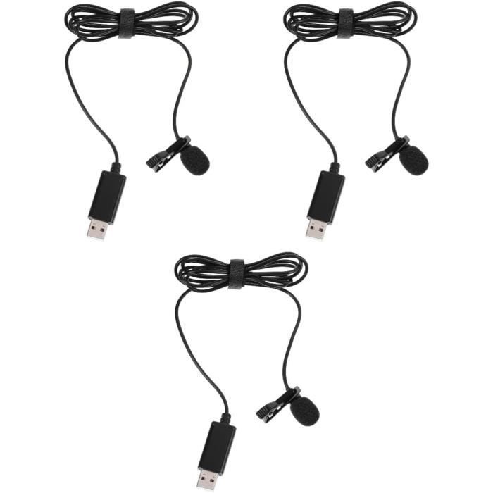 3 Pièces Micro Usb Micro D'Interview Micro-Cravate Micro ...