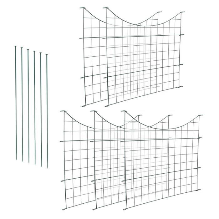 Ensemble de clôture d'étang Clôture de bassin Jardin Fil de fer Clôture ...