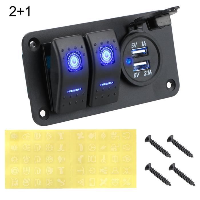 2 And 1 Panneau De Commutation Pour Voiture Bateau étanche 2 3 Gangs