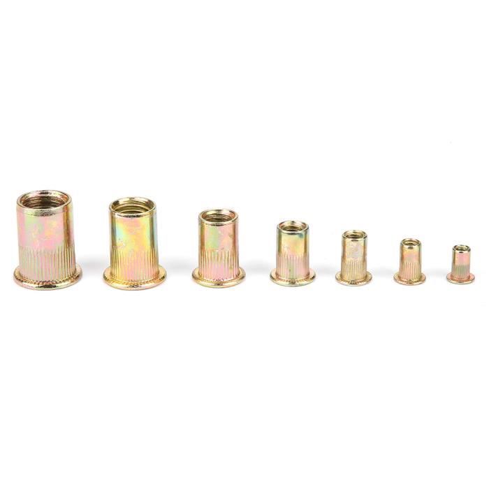 Duokon Écrou de rivet Nitrip 150pcs M3/M4/M5/M6/M8/M10/M12 carbon steel ...