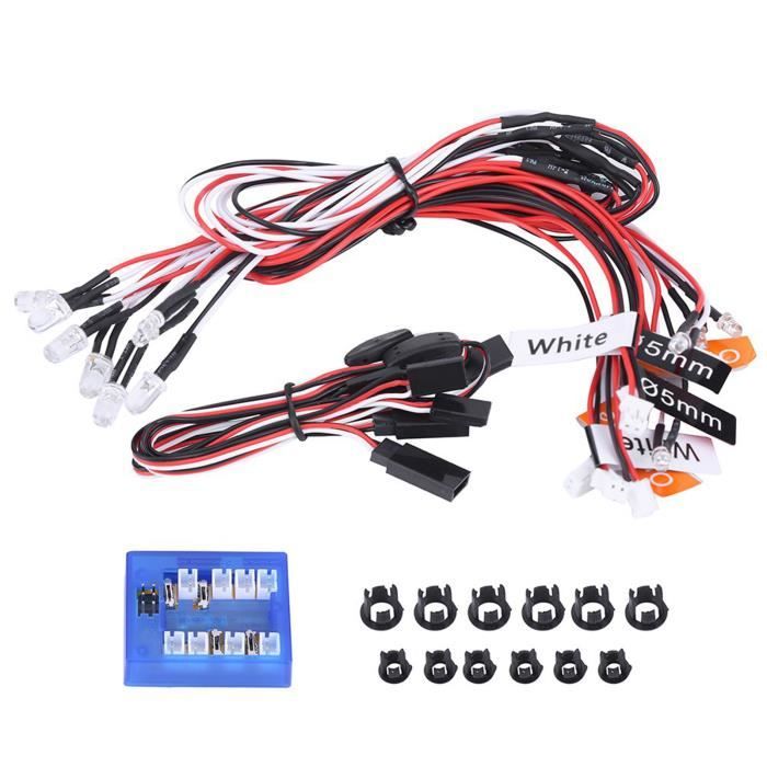 Fafeicy Lampe clignotante RC Système D'éclairage RC, 12 LED RC Lampe ...