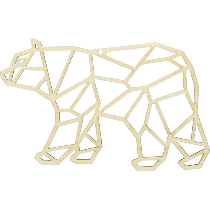 Suspension de Noël en bois Ours esprit origami 18 cm - Cdiscount Maison