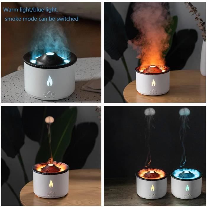 Flame Humidifier, Diffuseur Huile Essentielle Flame 2 Couleurs-Formes ...