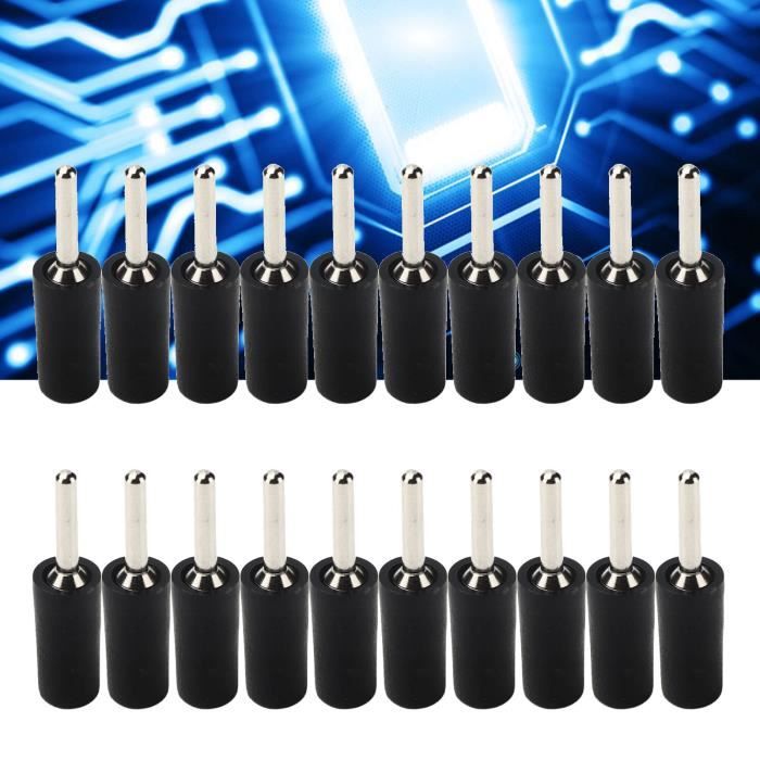 YOSOO Fiche banane à broches 20pcs Fiche Banane à Broche 2mm Connecteur Étanche Mâle en Laiton ...
