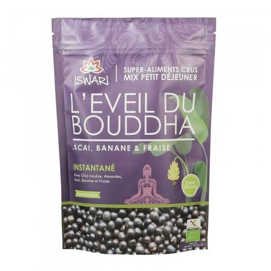 Iswari Eveil du Bouddha Açai Banane Fraise Bio 360g - Achat / Vente ...