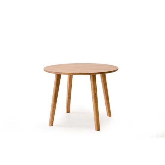 Table à manger ronde - MENZZO - Tasen - Bois massif clair - 4 places ...