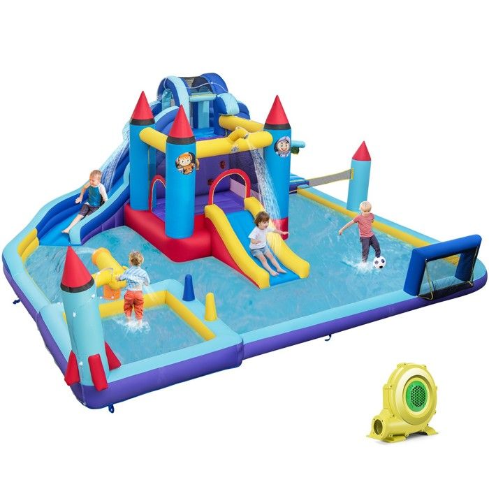 Château Gonflable Enfant DREAMADE avec 2 Toboggans, Aquatiques, Piscine ...