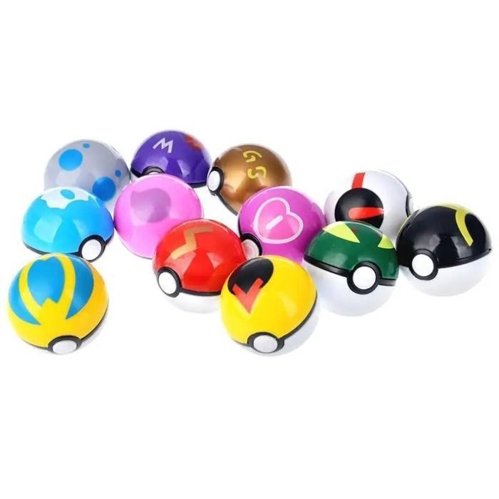 Figurines Pokémon - RESTEQ - Set de 12 pcs - Avec Pokéballs - PVC ...