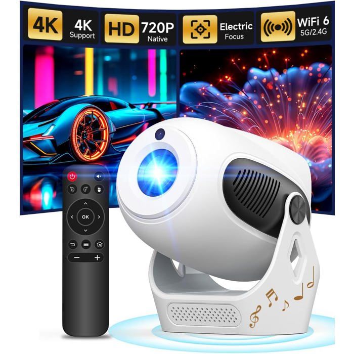 Mini projecteur 4K portable - SUTEO - Android 14 - Bluetooth 5.0 - Wi ...