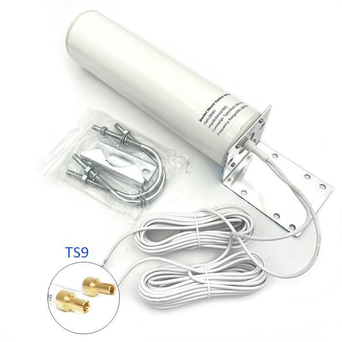 TS9-Antenne extérieure 4G-5G, 698-3800MHz, 12dBi, avec connecteur mâle SMA, Onmi, pour routeur ...