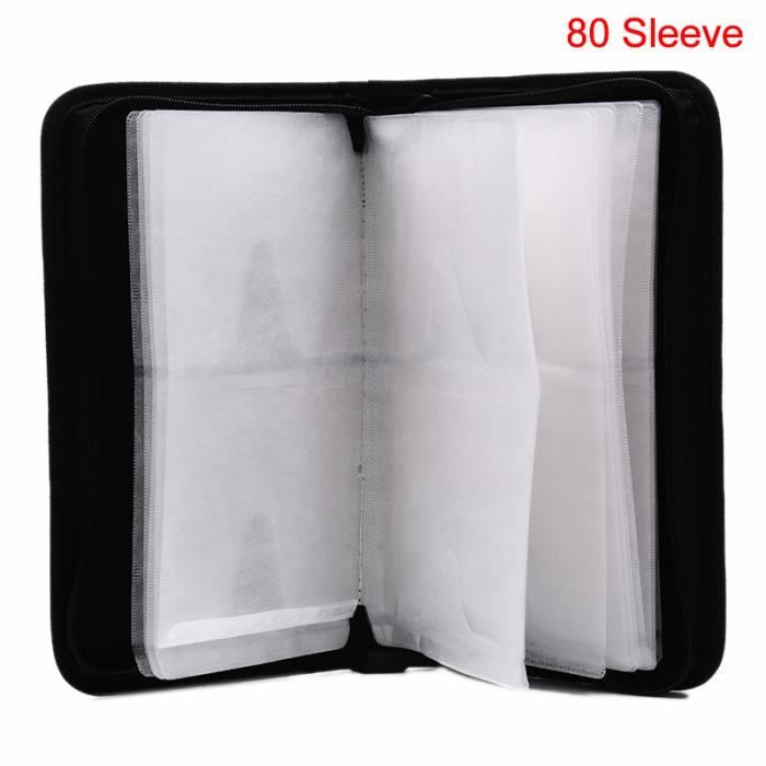 Noir - 80 Disc PU DVD CD Storage CD Holder Carry Bag Case DJ Faux ...