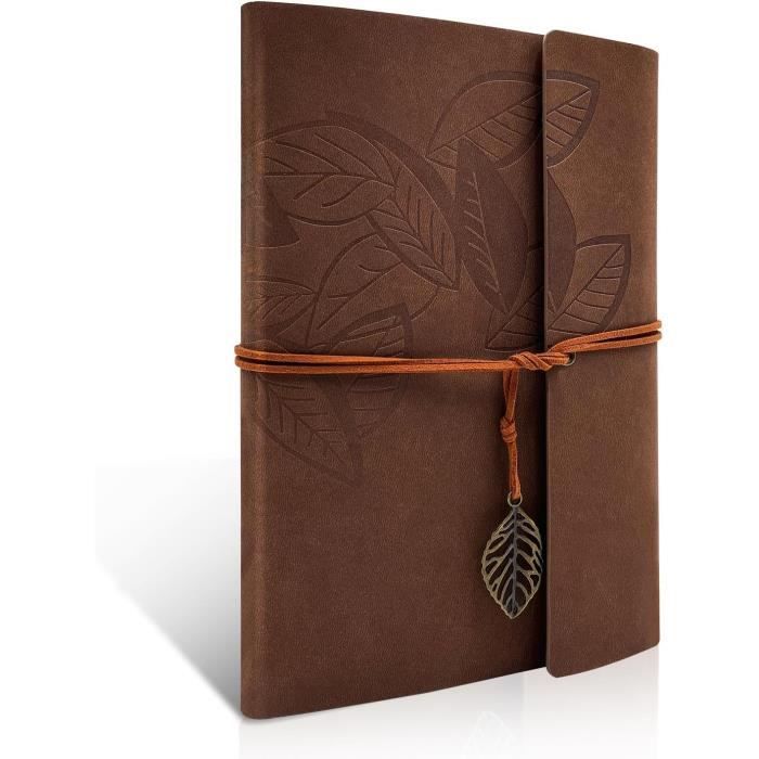 Carnet De Notes En Faux Cuir Marron A5 Vintage Rechargeable Relié Beau ...