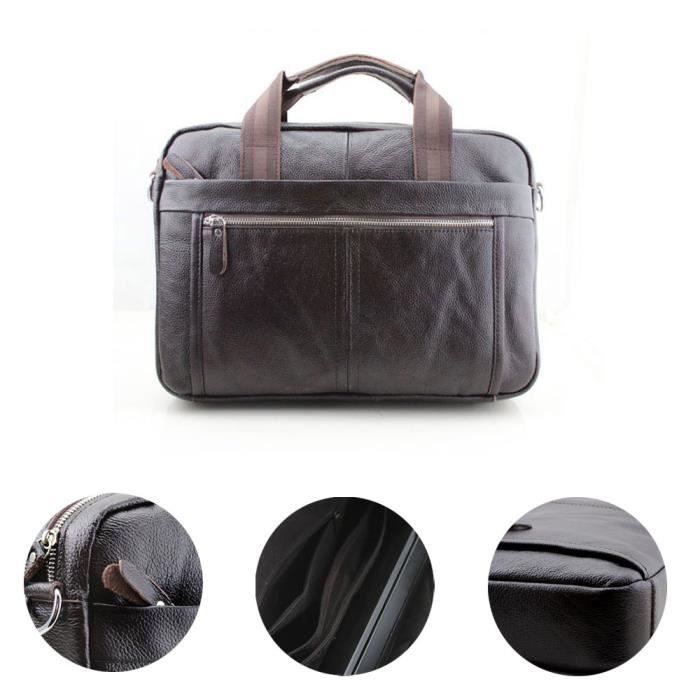 Sac à main en cuir de mode des hommes de style européen Retro simple ...