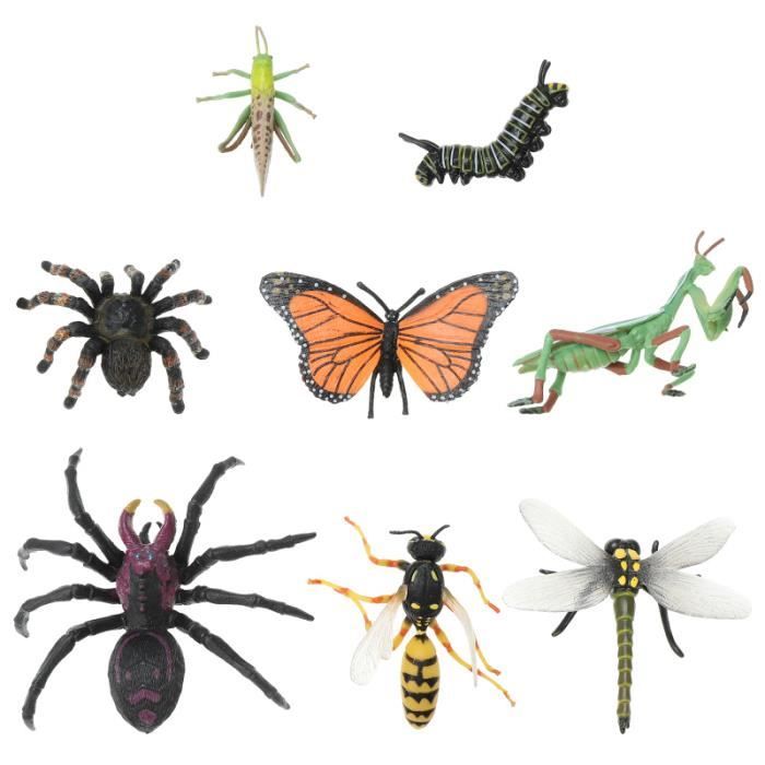8Pcs Bugs Insectes Jouets de Bugs Bugs Chiffres Jouets Ornements D ...