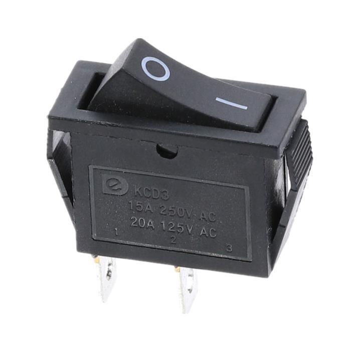 Couleur 2p Interrupteur à bascule SPST KCD3 220V, marche-arrêt ...