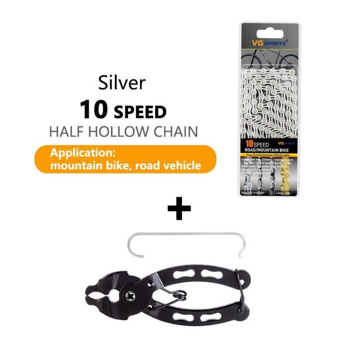 Accessoire vélo,Chaîne de vélo 6 7 8 9 10 11 vitesses plaqué titane or ...