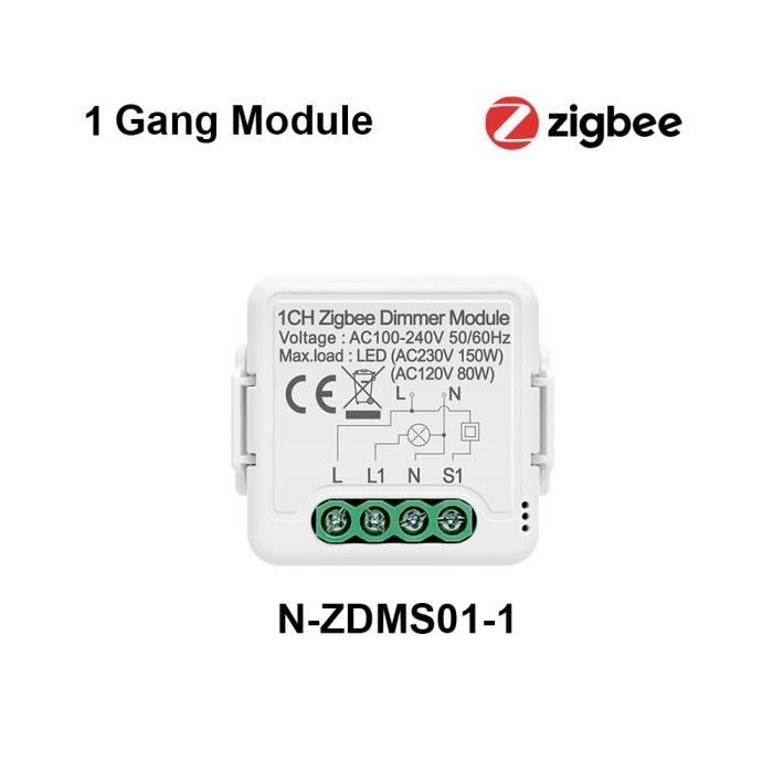 Gradateur 1gang zigbee - variateur de lumière 1-2 gangs Tuya Zigbee ...
