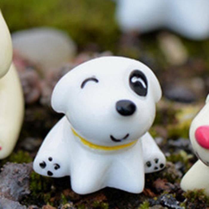 Statue deco,Figurines miniatures pour chien en résine,accessoires de ...