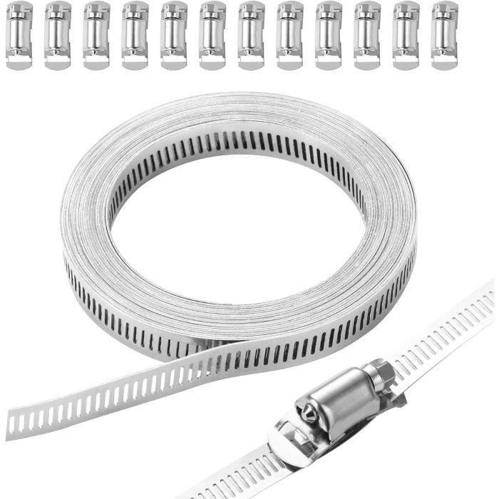 5M Collier De Serrage Inox, Kit De Colliers De Serrage Diy Inox 304 ...