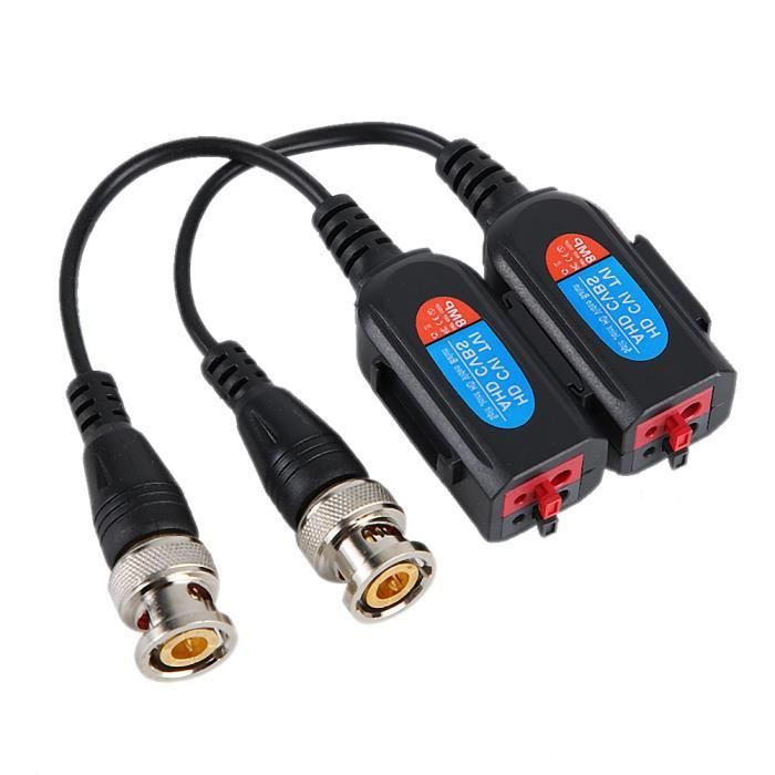 Balun Vidéo, Balun Vidéo Passif 8MP BNC HD Balun Vidéo Paire ...