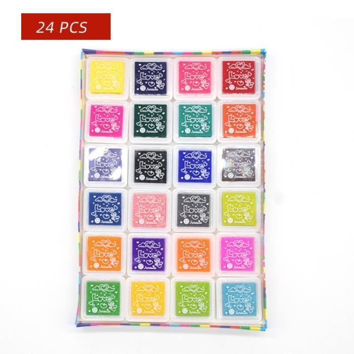 Tampons Encreurs Enfants, Encre Empreinte Digitale Lavable Non-Toxic ...