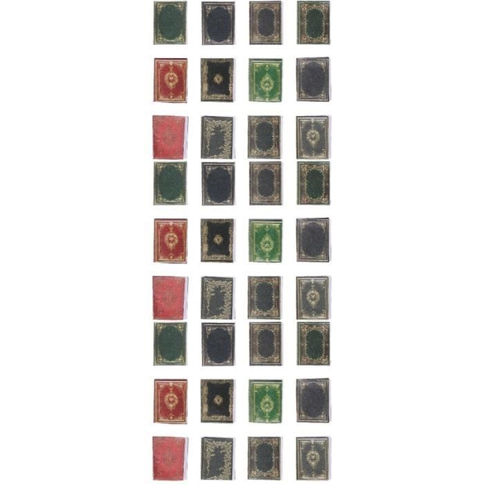 36 PCS Mini House Books Ornements Mini Home Decors Micro Retro Livres ...