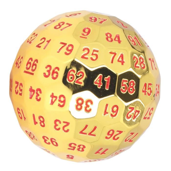 Jeu de dés en métal D100 - KEENSO - Dé à 100 faces de 5cm - Pour jeux ...